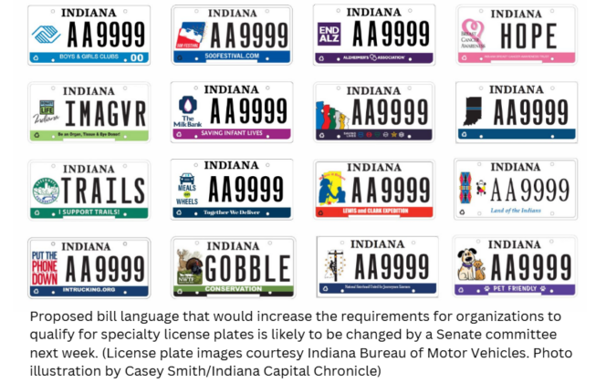 Changes to registration tags, specialty plates debated in Indiana BMV ...