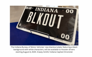 Indiana BMV unveils new ‘blackout’ license plates, available starting ...